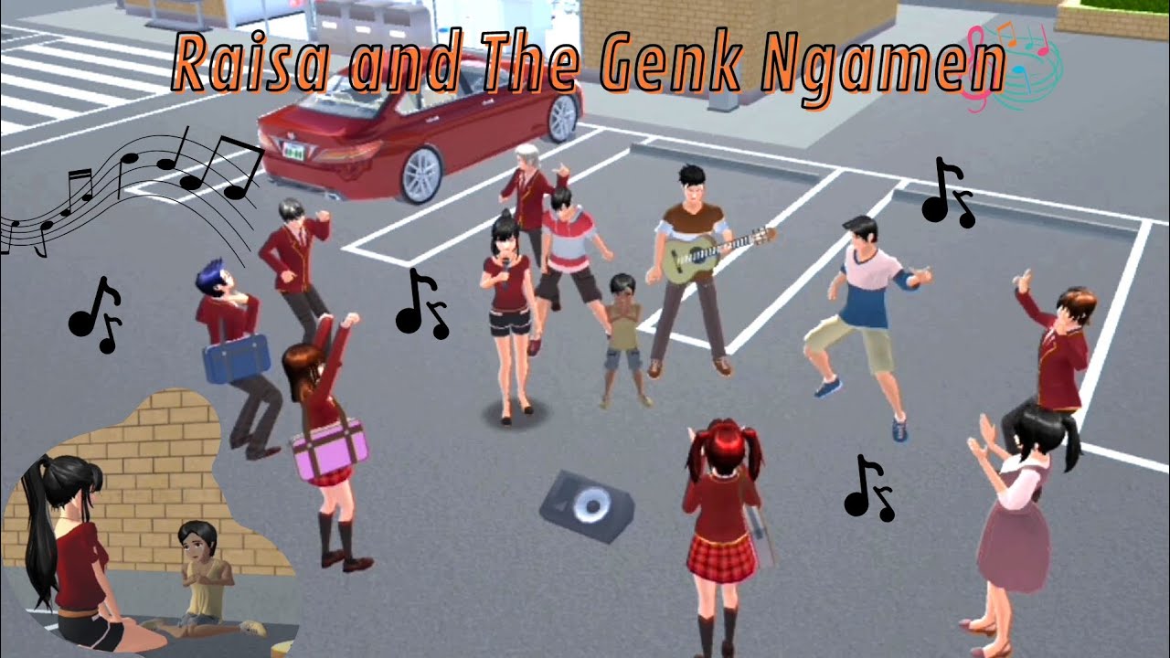Raisa and The Genk Ngamen di Pinggir Jalan??? || Drama Sakura School Simulator - YouTube