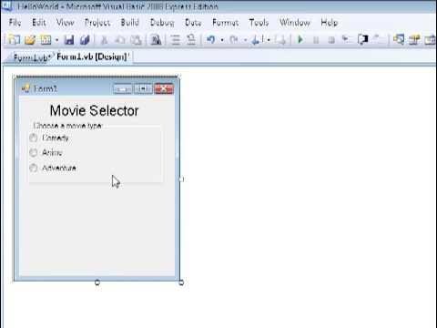 Learning VB.NET (Visual Basics) tutorial 2 - GroupBoxes, Buttons, and Radio buttons - YouTube