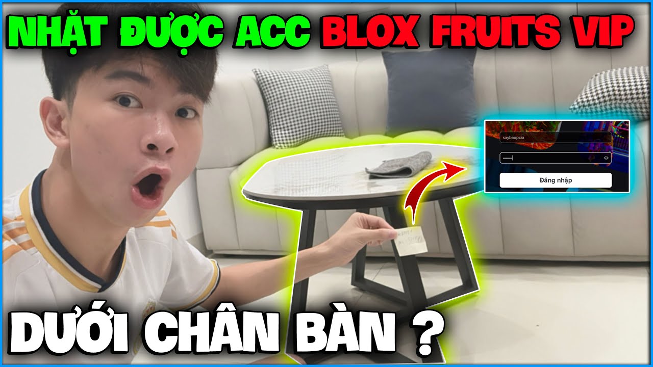 NTN sốc nặng khi ' Nhặt Được Acc Blox Fruits Vip ' dưới chân bàn ? - YouTube