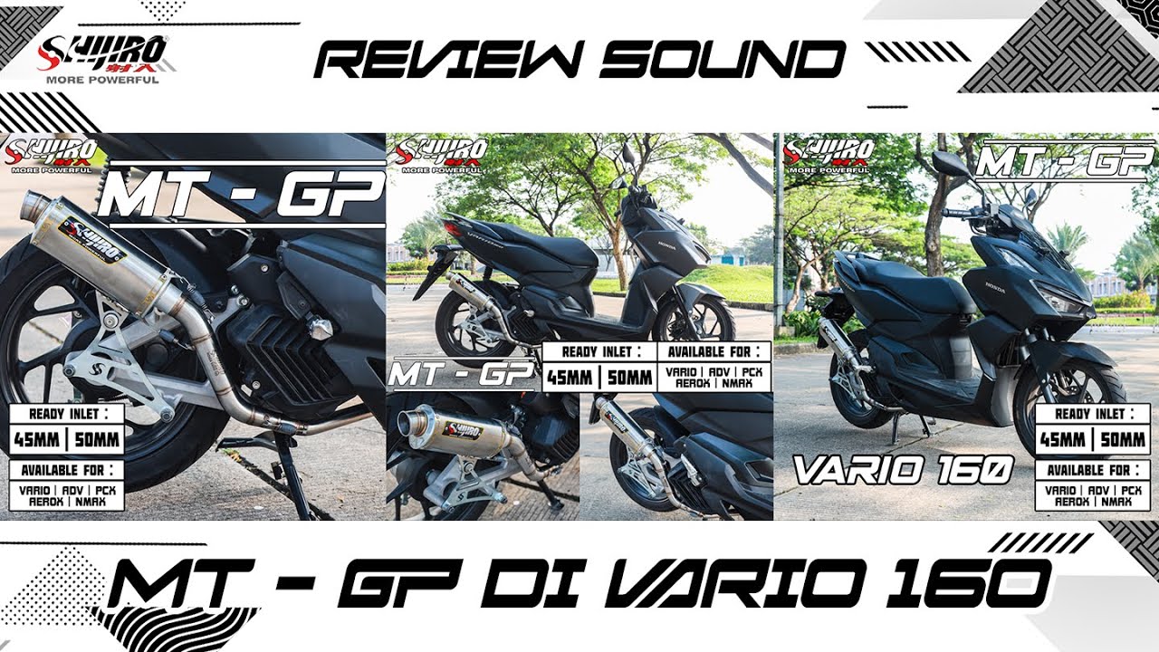 SHIJIRO RACING EXHAUST - MT GP FOR VARIO 160 - YouTube