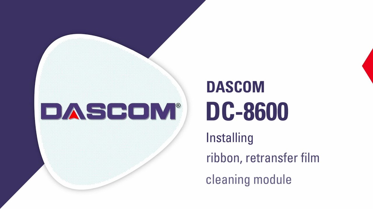 DASCOM DC-8600 | Installation of ribbon and retransfer film - YouTube