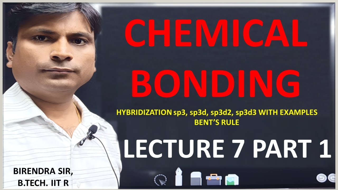 CHEMICAL BONDING - LECTURE 7 (PART 1) - HYBRIDIZATION sp3, sp3d, sp3d2 ...