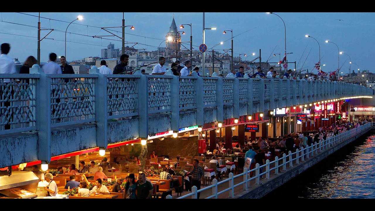 Walk under the Galata bridge, Istanbul - YouTube