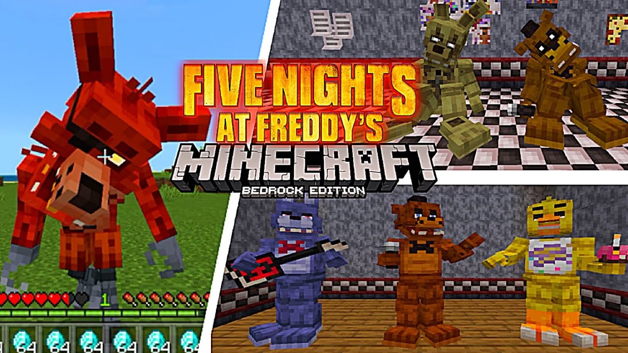 FIVE NIGHTS AT FREDDY'S ADDON PARA MINECRAFT BEDROCK 1.20 - YouTube