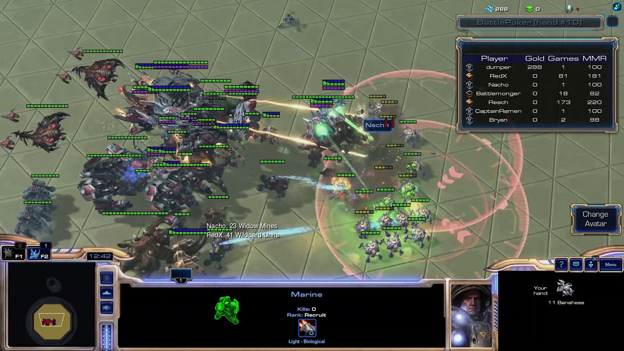 StarCraft II Arcade Battle Poker custom gameplay 1 - YouTube