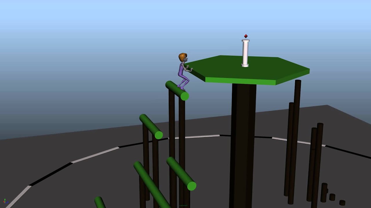 obstacle track 3d animation. - YouTube