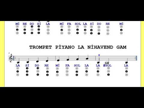 Trompet Piyano La Nihavend Gam Makamı Trompet Nota Parmak Yerleri Aykut öğretmen
