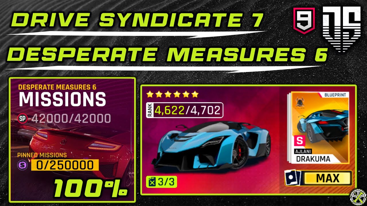 Asphalt 9 | Drive Syndicate 7 - Desperate Measures 6 | 100% - YouTube