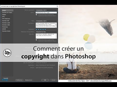 Comment CREER un COPYRIGHT dans PHOTOSHOP - YouTube