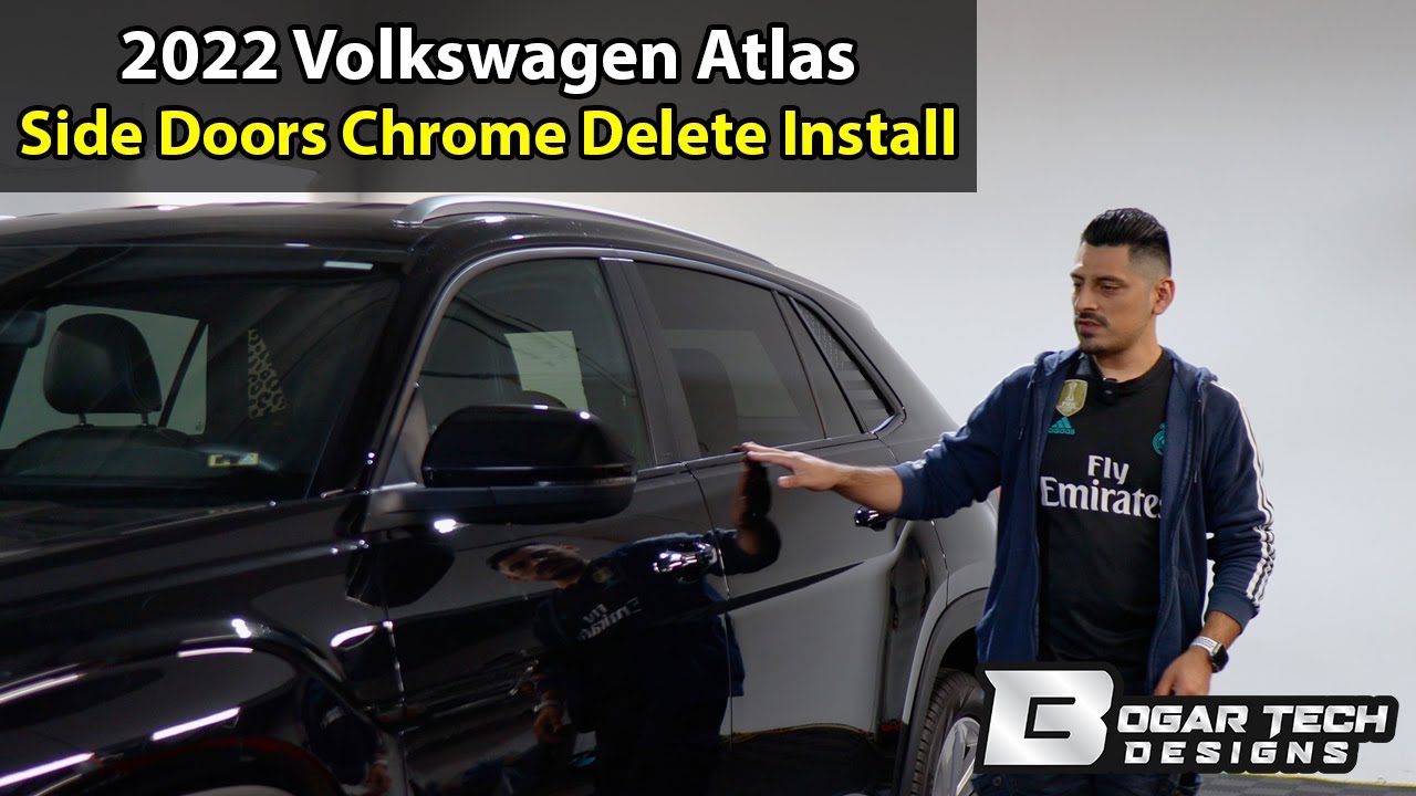 2022 Volkswagen Atlas Side Door Chrome Delete Install - YouTube