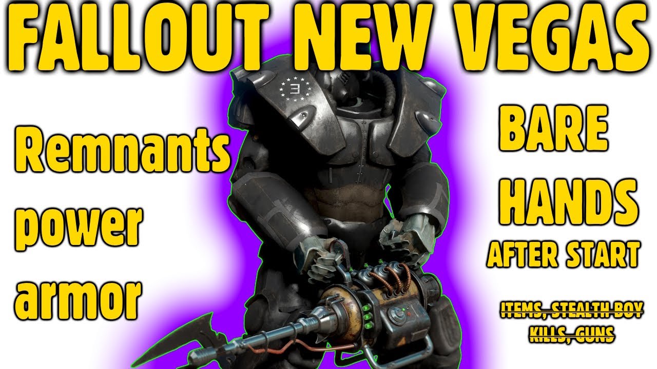 Fallout New Vegas Remnants power armor Bare hands - YouTube