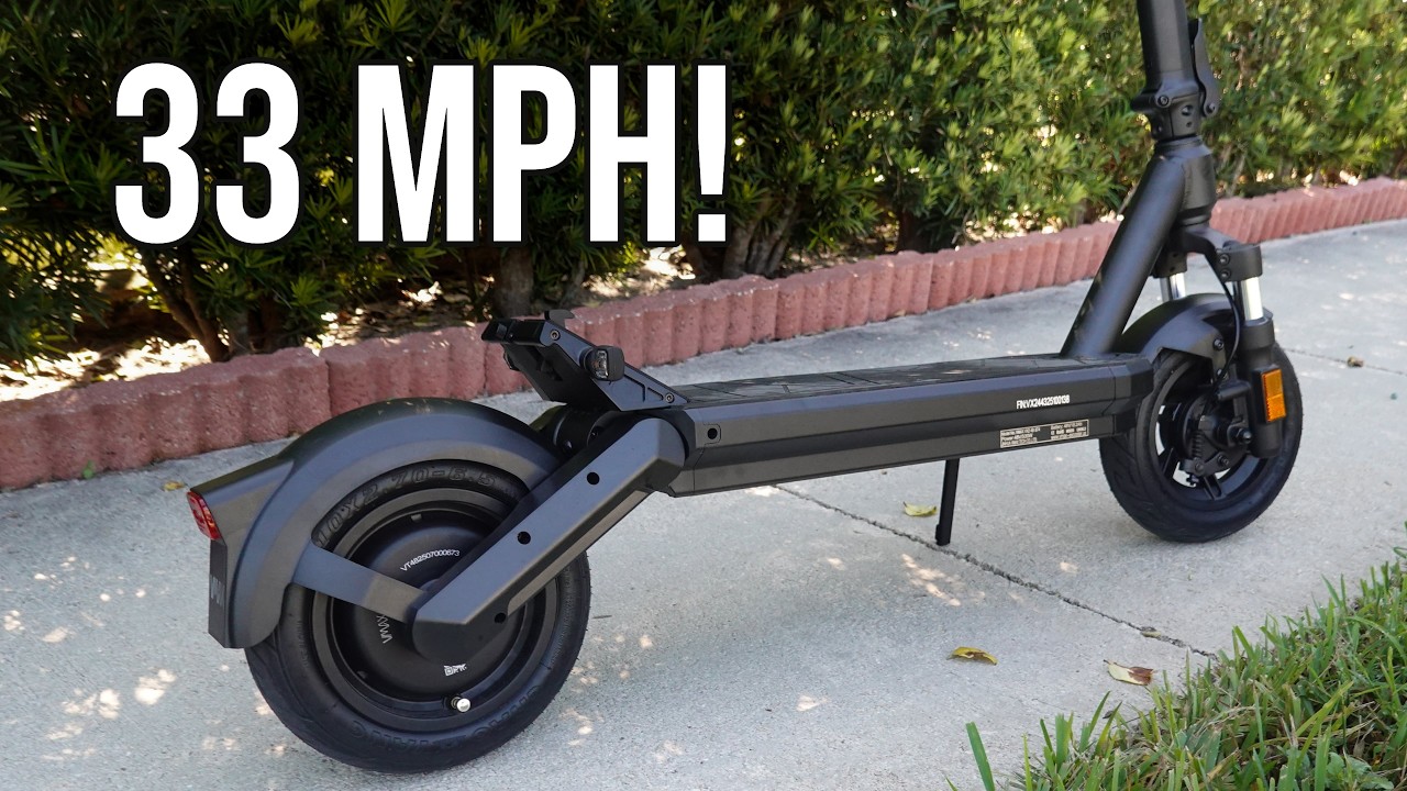 VMAX VX2 Hub E-Scooter Review: 33 MPH of Pure Fun! - YouTube