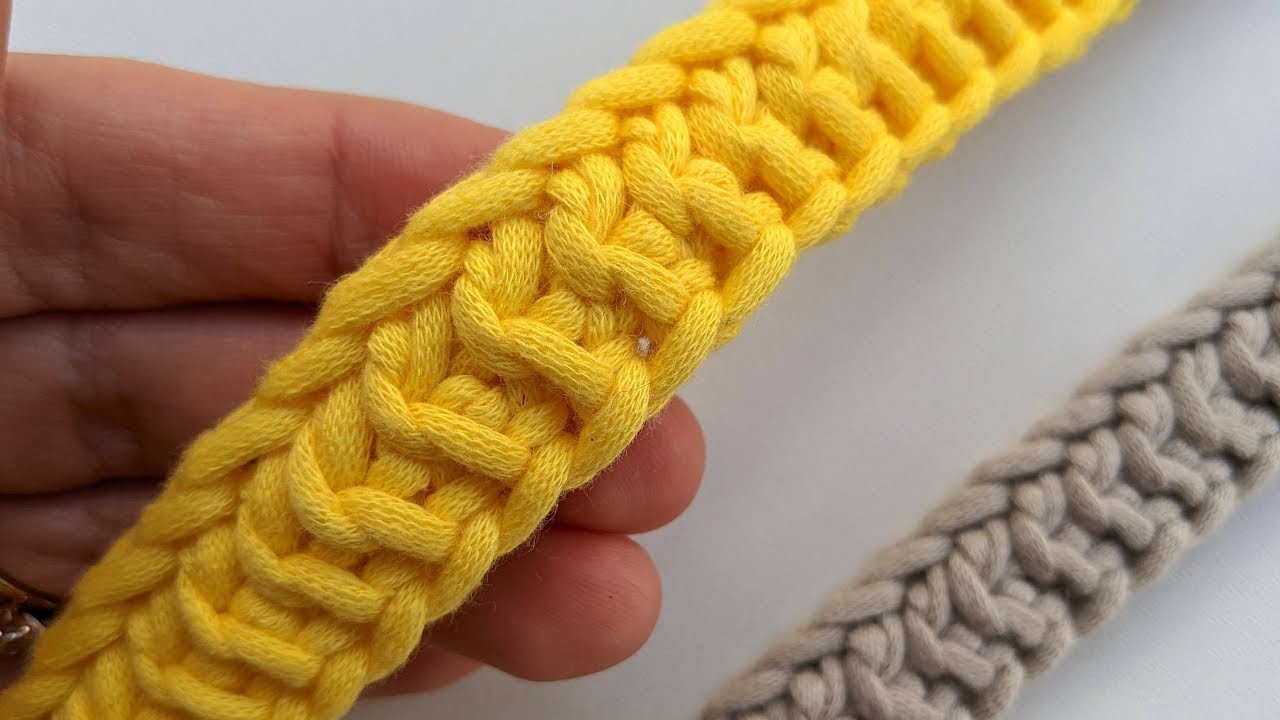 Knit Belt Strap Pattern - YouTube
