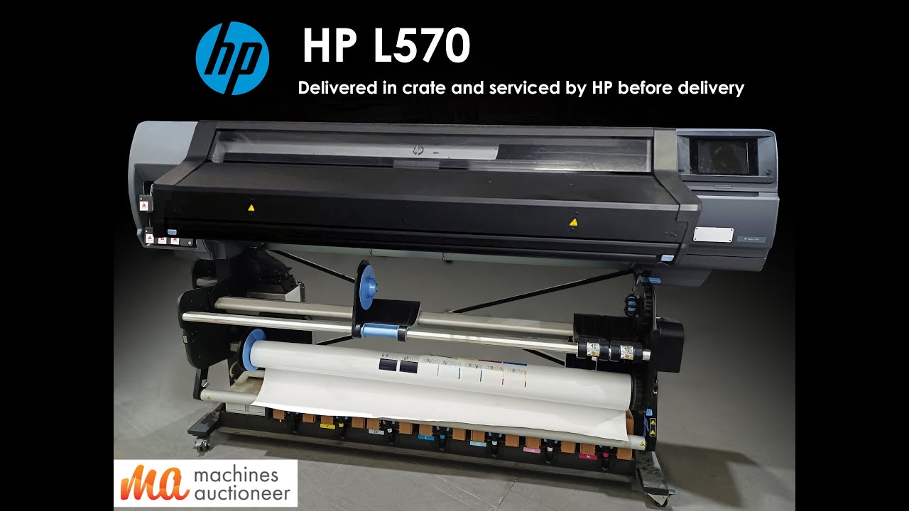 HP Latex 570 printhead test print - YouTube