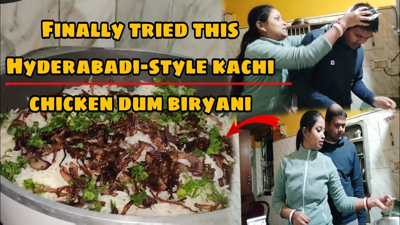 Finally made Hyderabadi Kachi Chicken Dum Biryani at Home 😋😋 ...