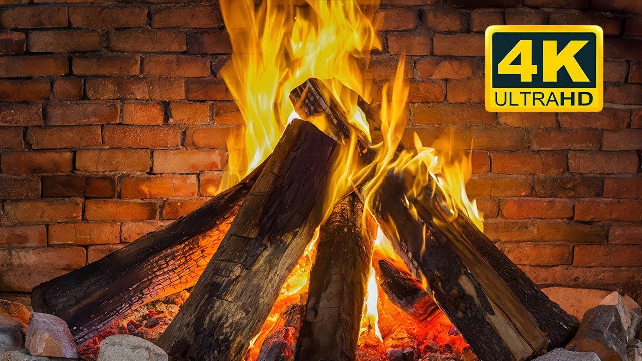 🔥 Cozy Fireplace 4K (12 Hours) Fireplace with Crackling Fire Sounds ...