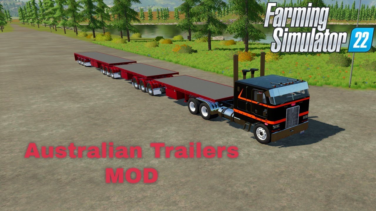 Australian Trailer Mod Review | Farming Simulator 22| Triple Trailers ...