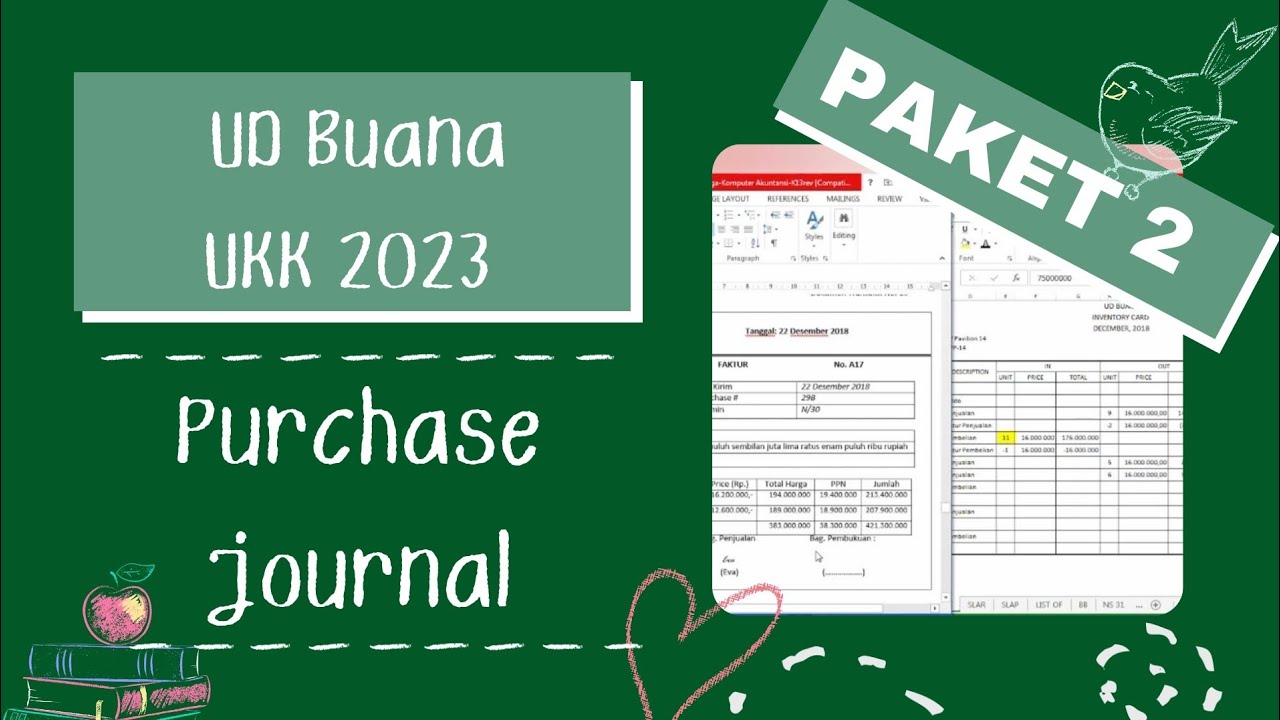 Cara Membuat Purchase Journal Pada UD Buana Paket 2 Soal UKK Tahun 2023 ...