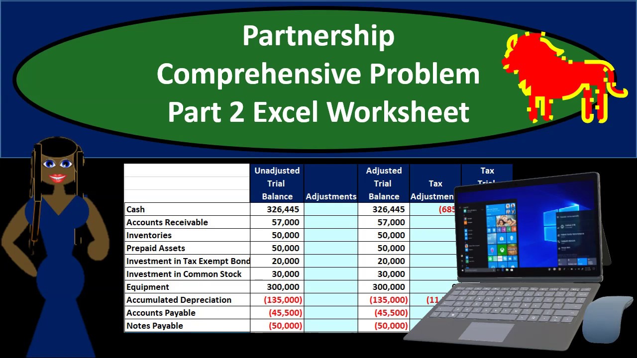 Partnership Comprehensive Problem Part 2 Excel Worksheet Comp 2 - YouTube