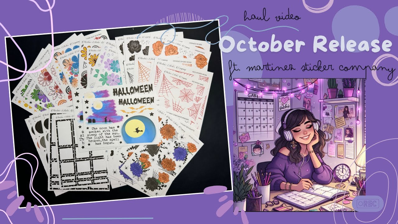 Martinez Sticker Company October Release Haul - YouTube