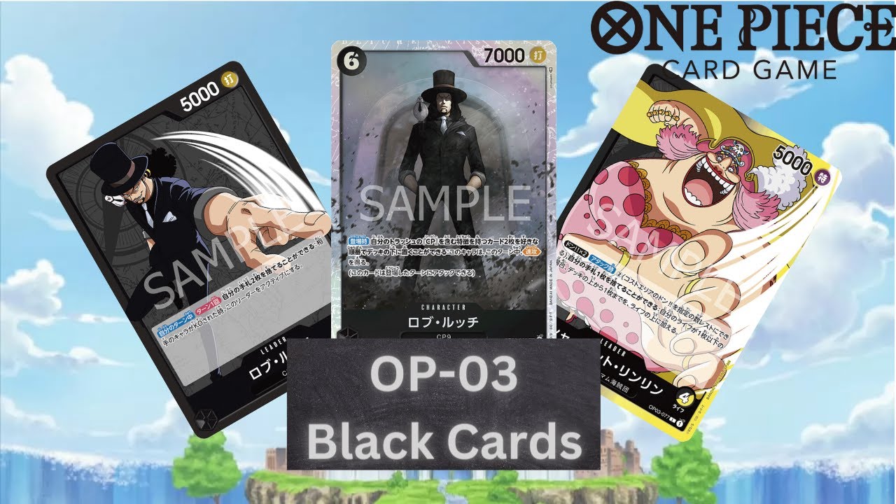 All Black cards in op-03 Revealed!! | One Piece Card game - YouTube