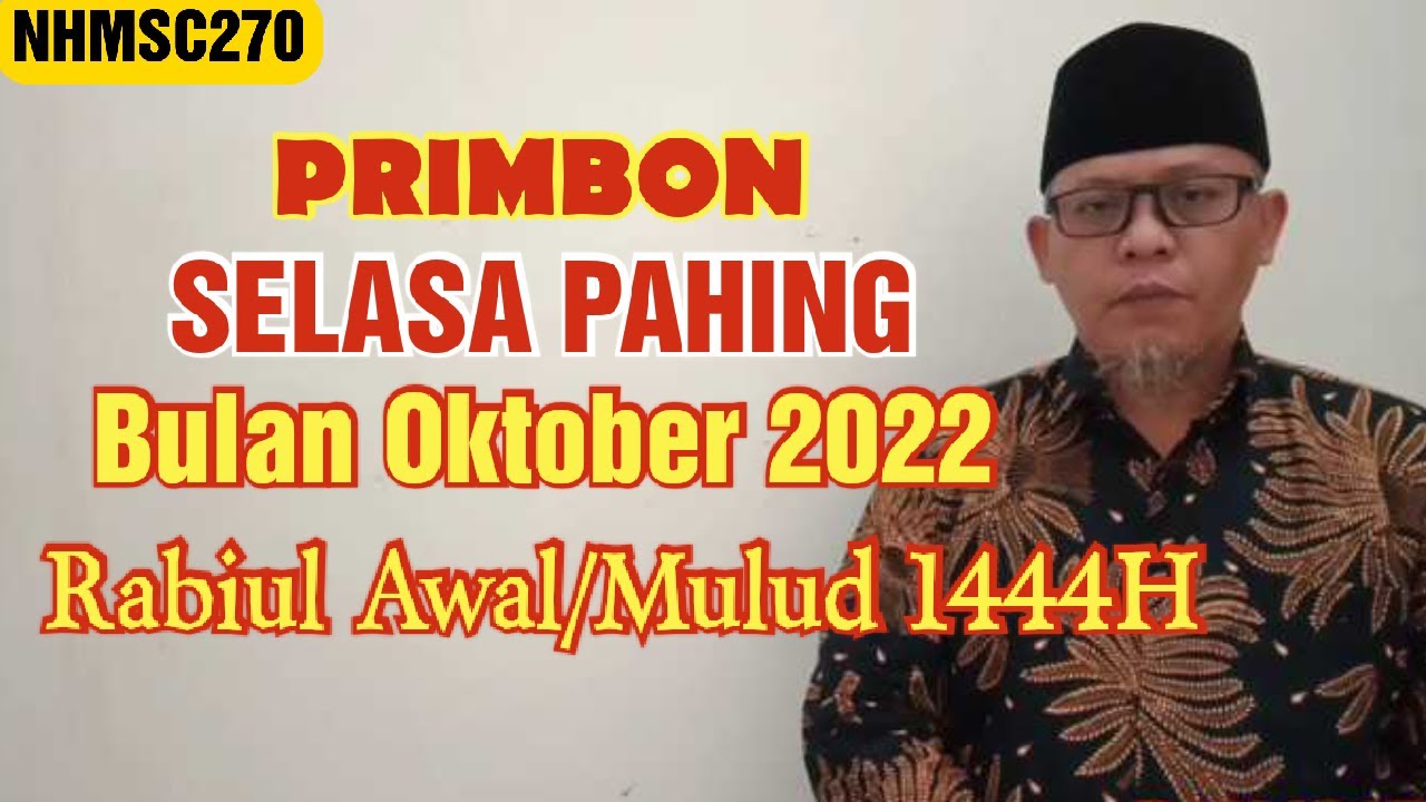 Primbon Selasa Pahing Bulan Oktober 2022 (Mulud/Rabiul Awal 1444H ...