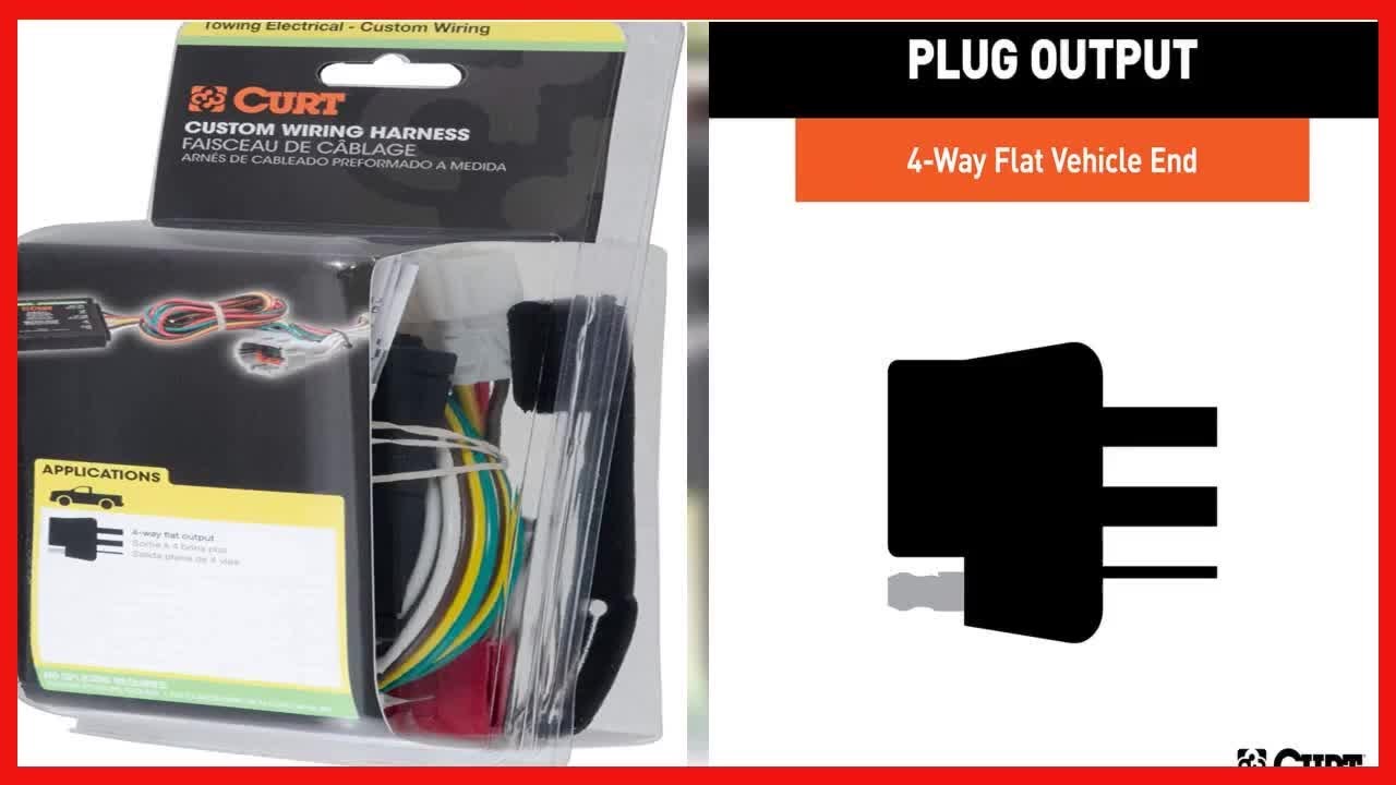 CURT 56217 Vehicle-Side Custom 4-Pin Trailer Wiring Harness, Fits ...