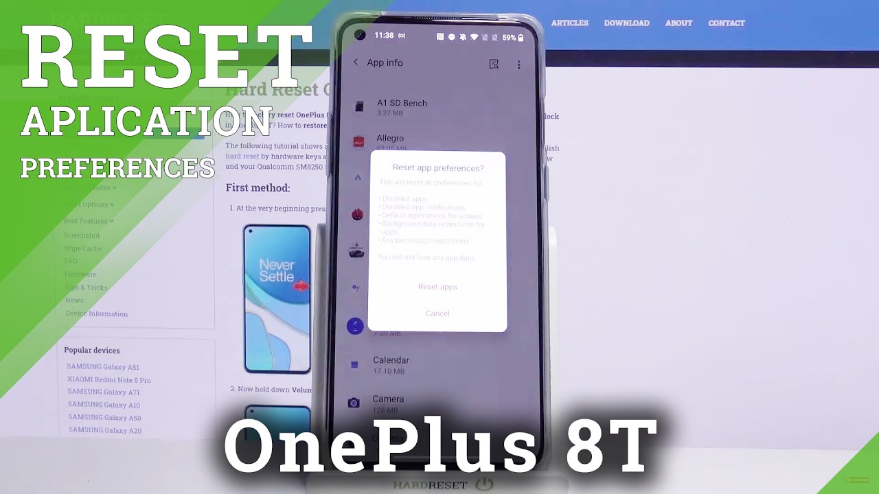 How to Reset App Preferences in OnePlus 8T – Restore Default App ...