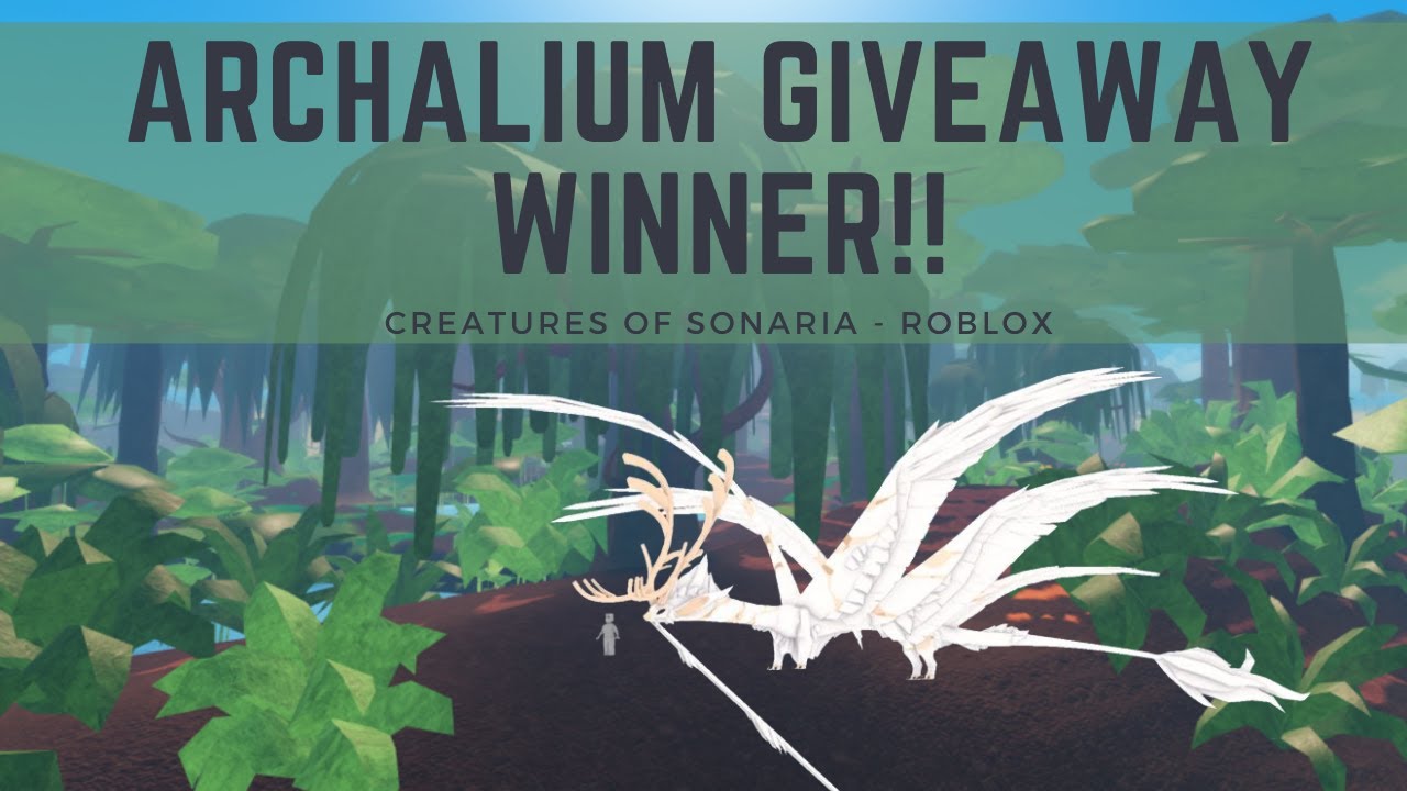 Archalium Giveaway Winner!! [Creatures of Sonaria - Roblox] - YouTube