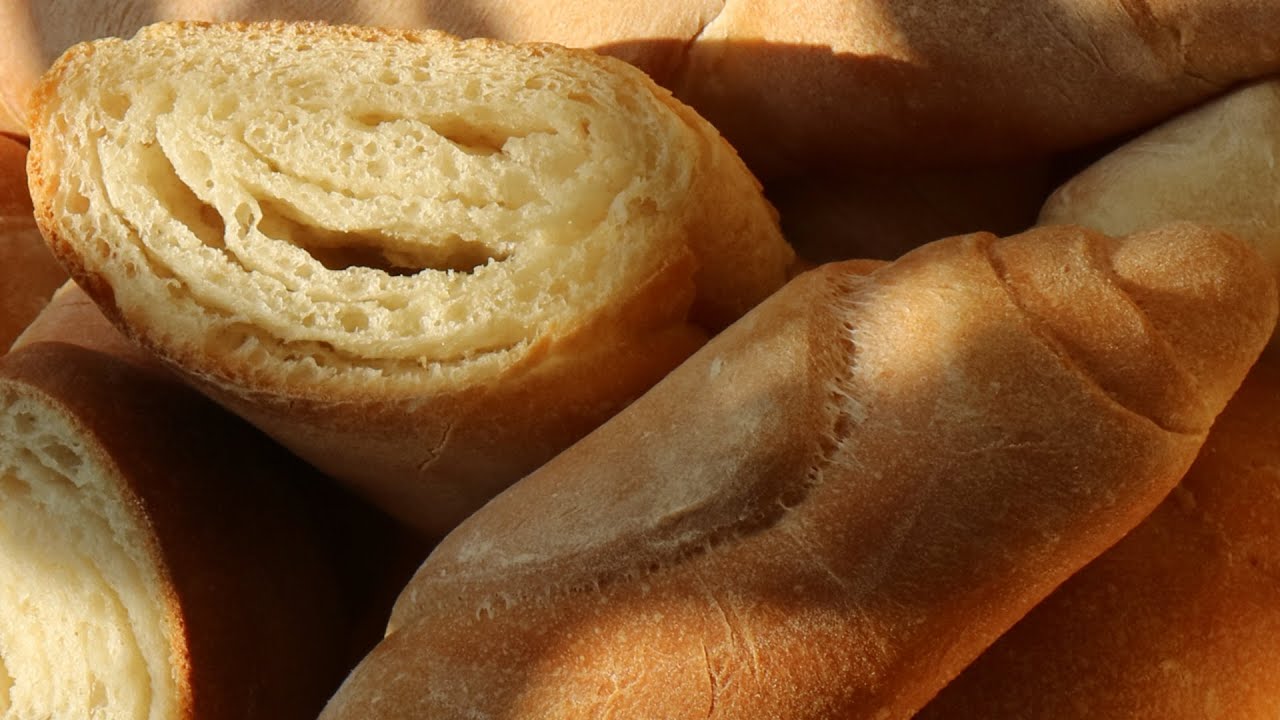 ROLLED BREAD with pâte fermentée - YouTube