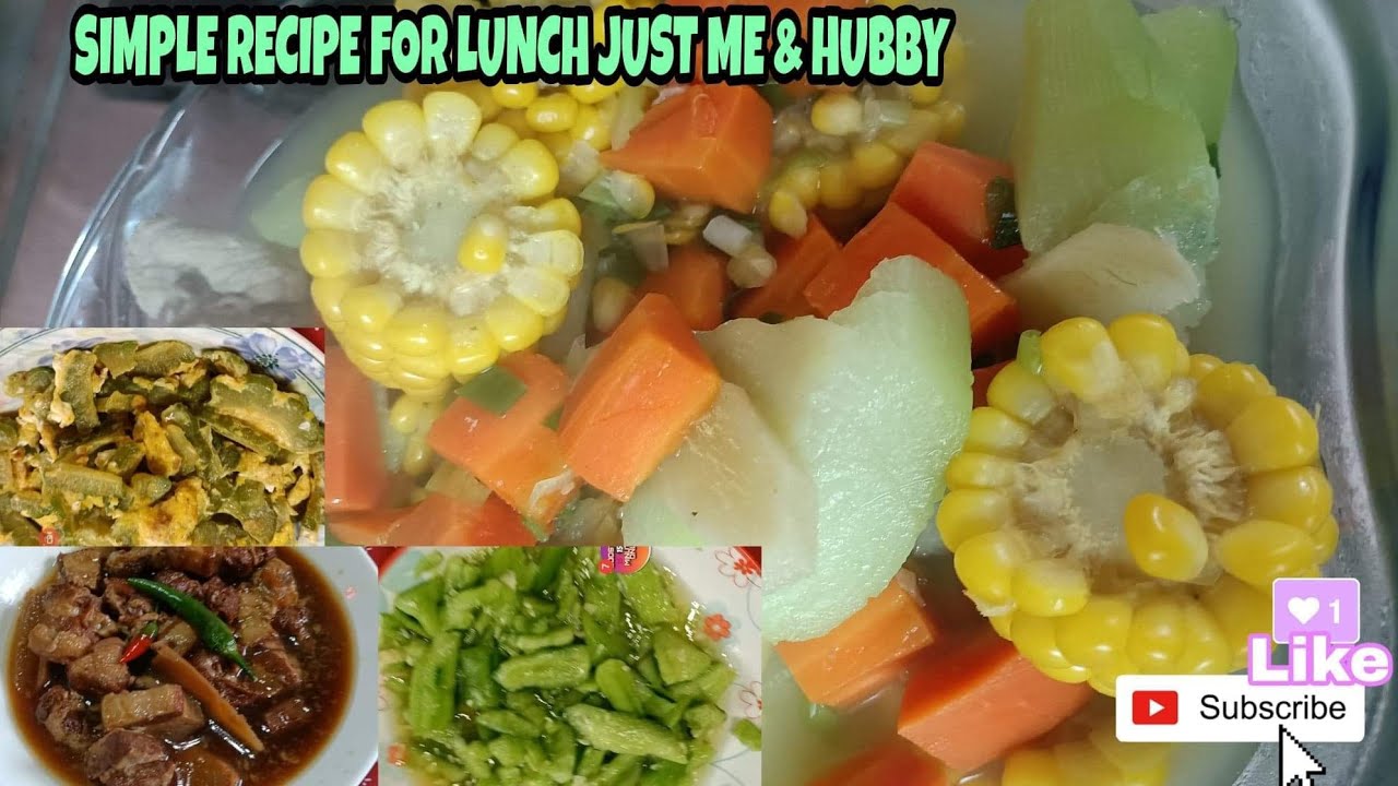 SIMPLE RECIPE FOR LUNCH JUST ME & HUBBY - YouTube