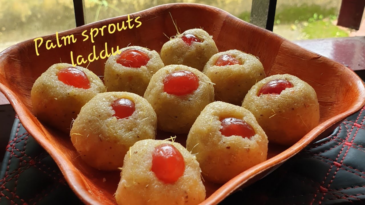 Palm sprouts laddu പന കൂമ്പ് ലഡ്ഡു - YouTube