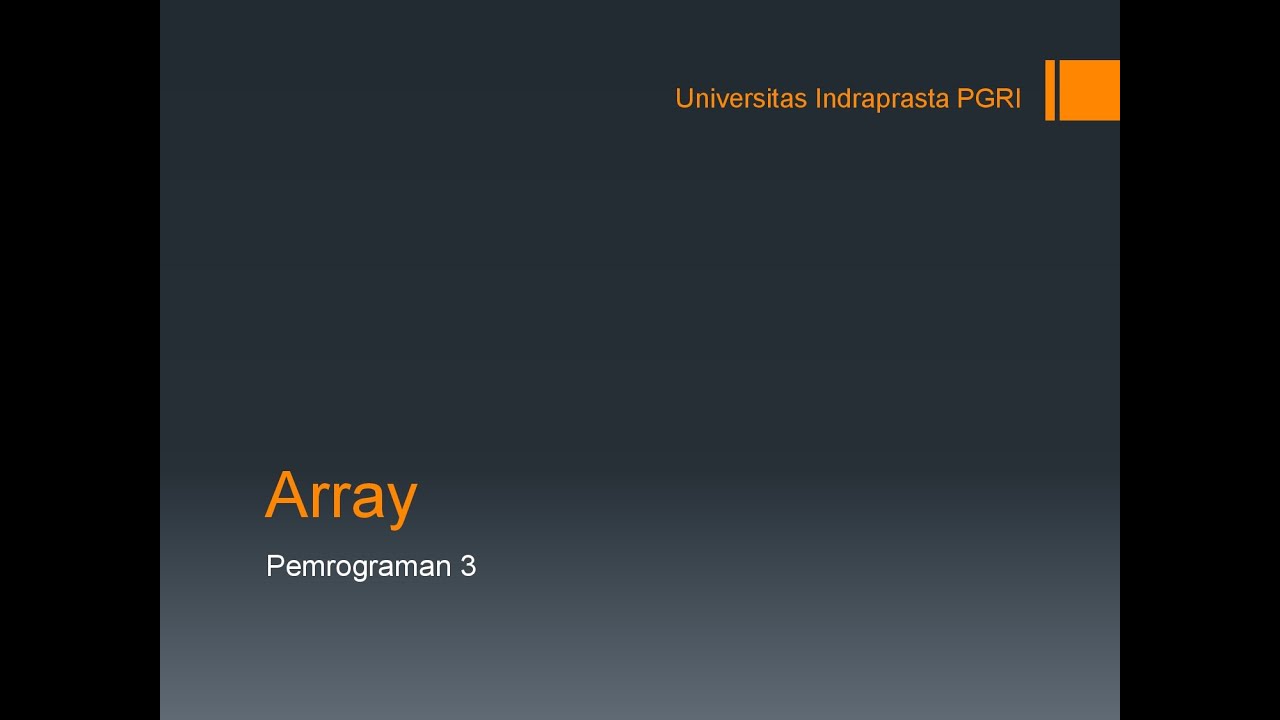 Array (Part 1) - YouTube