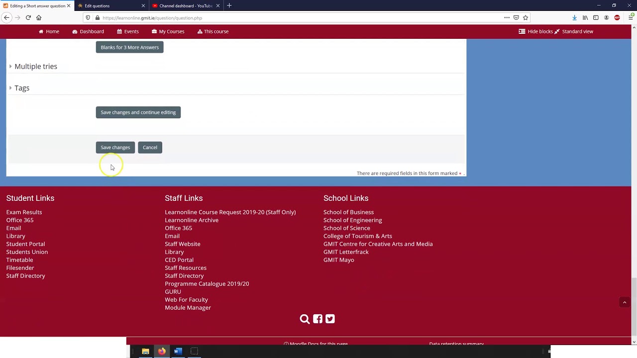Making Moodle Short Answer Questions - YouTube