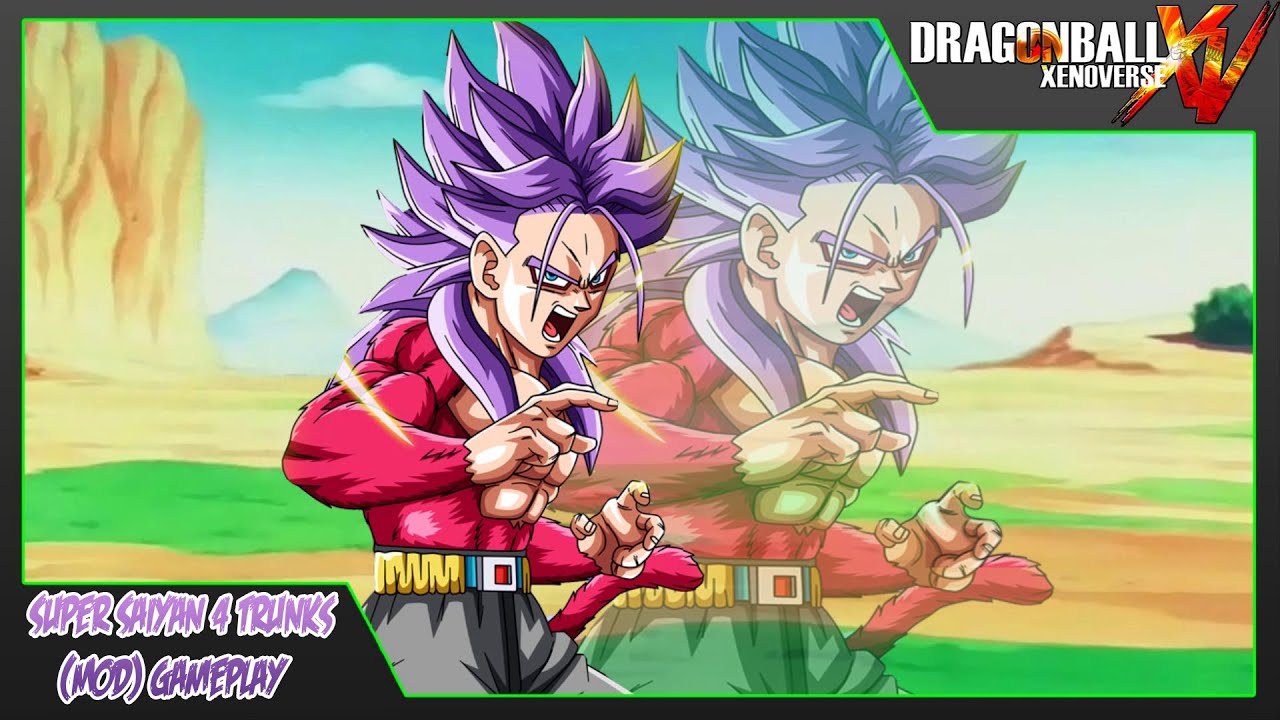 Dragon Ball Xenoverse | Super Saiyan 4 Trunks (MOD) Gameplay - YouTube