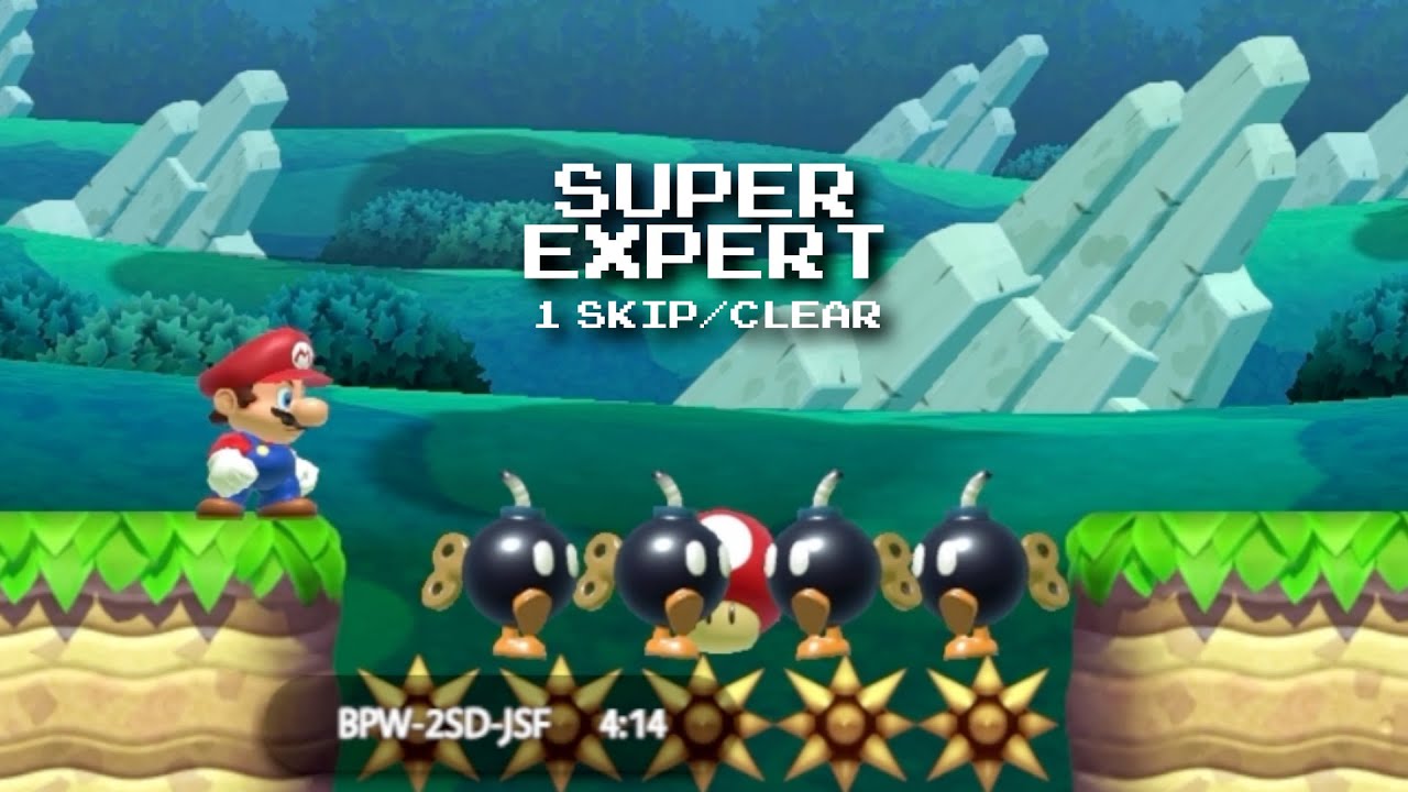 Super Expert 1 Skip Per Clear: Last Chance Extraction (Mario Maker 2 ...