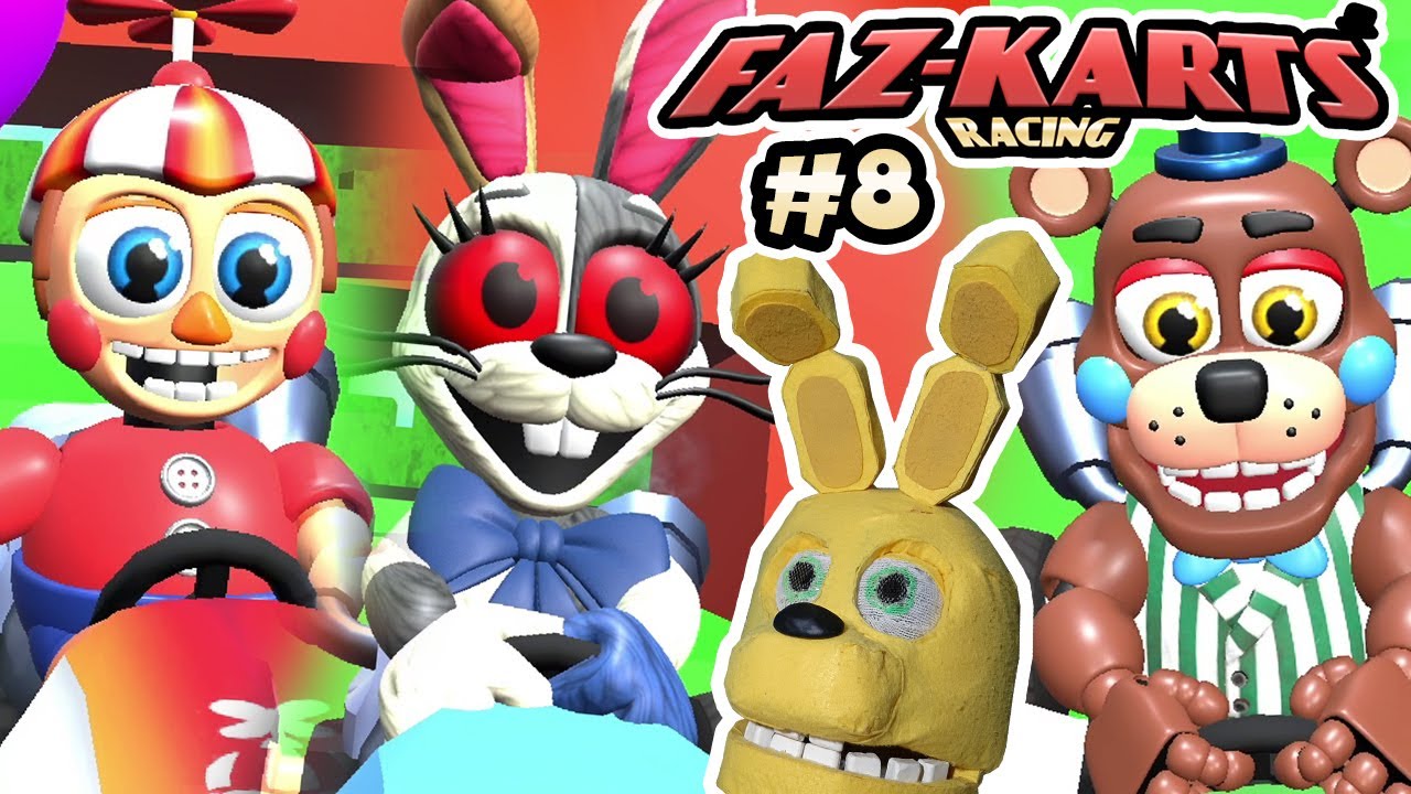 CARRERAS con NUEVOS ANIMATRÓNICOS vs. ROGELIO | Faz-Karts Racing #8 ...