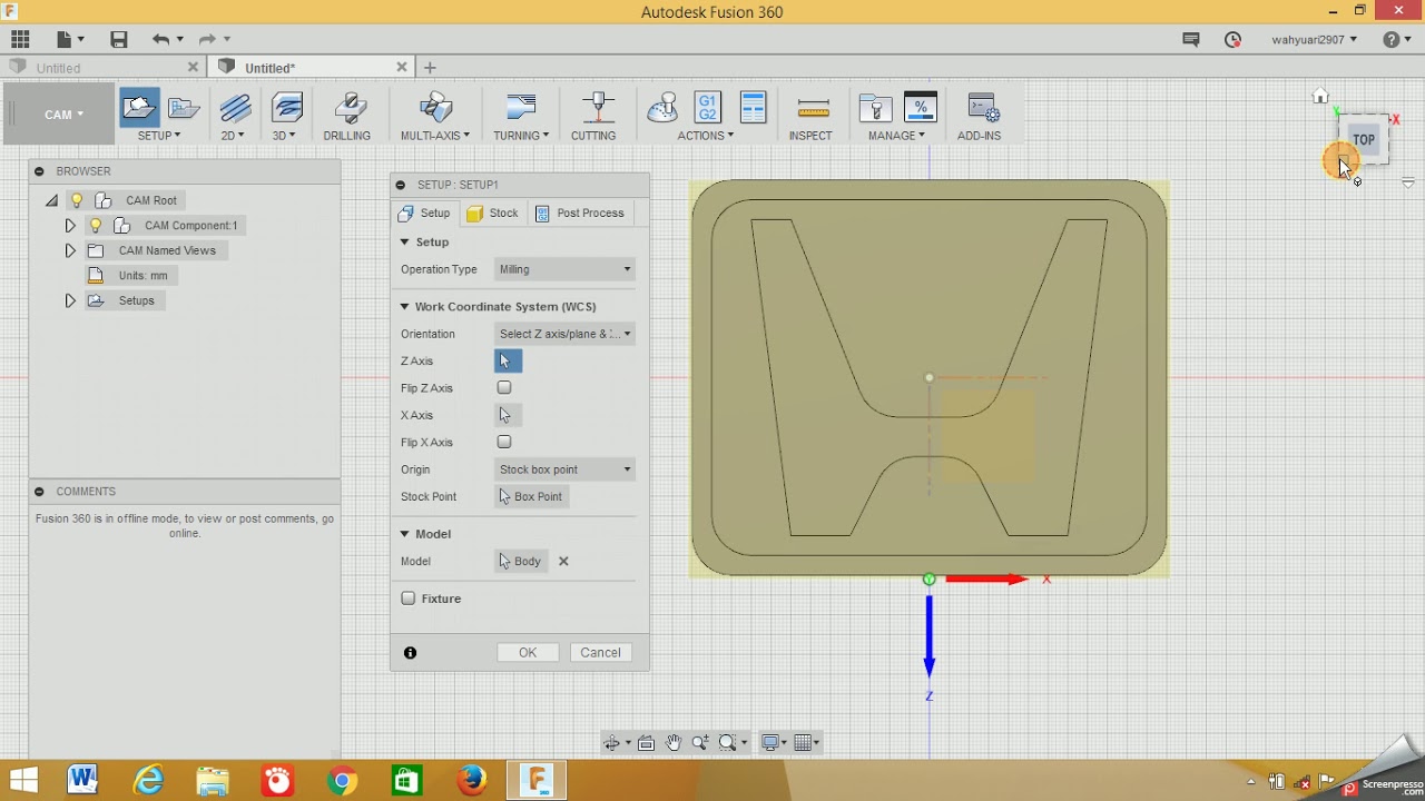 (How to Make Honda Emblem with Autodesk Fusion 360) Cara Membuat Emblem ...