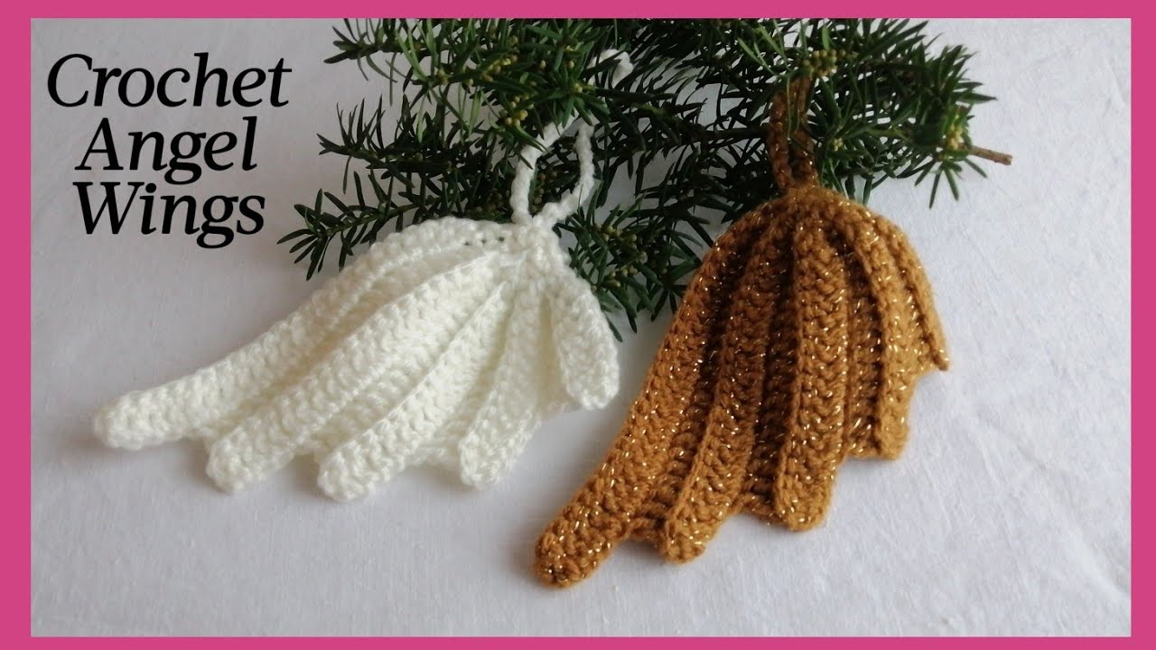 Crochet Angel Wings for Christmas Decor - YouTube