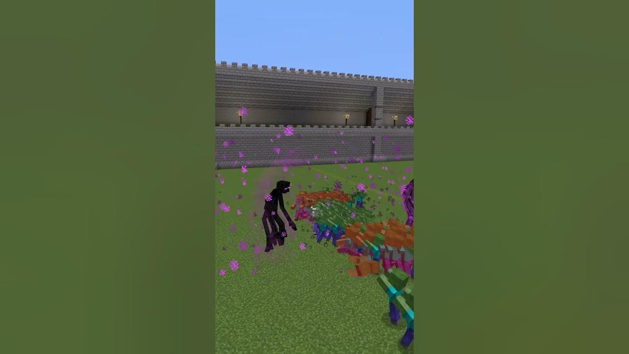 Mutant Enderman Vs Zombie Army Minecraft Mob Battle Youtube
