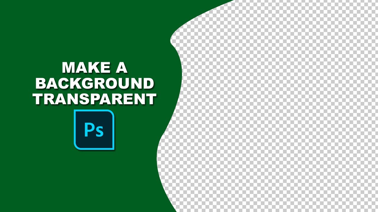 How to make a background transparent in PhotoShop - YouTube