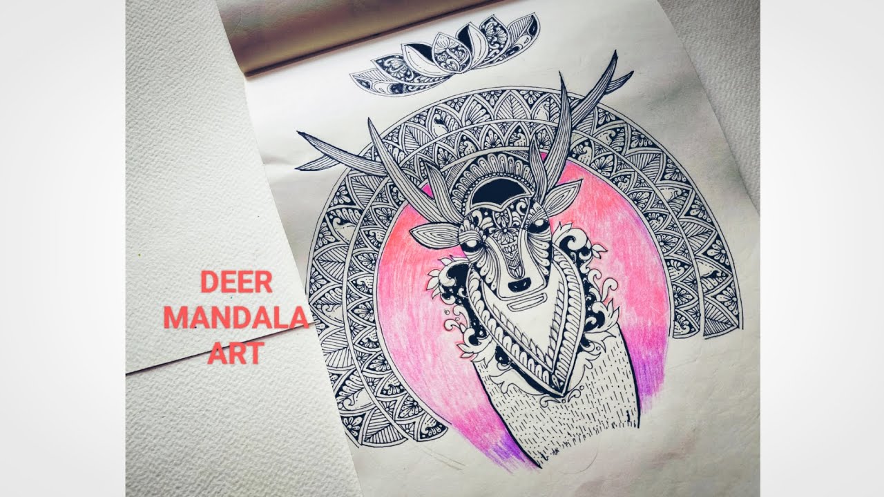 "Deer Spirit: A Mandala of Strength and Elegance"। Deer Mandala Art ...