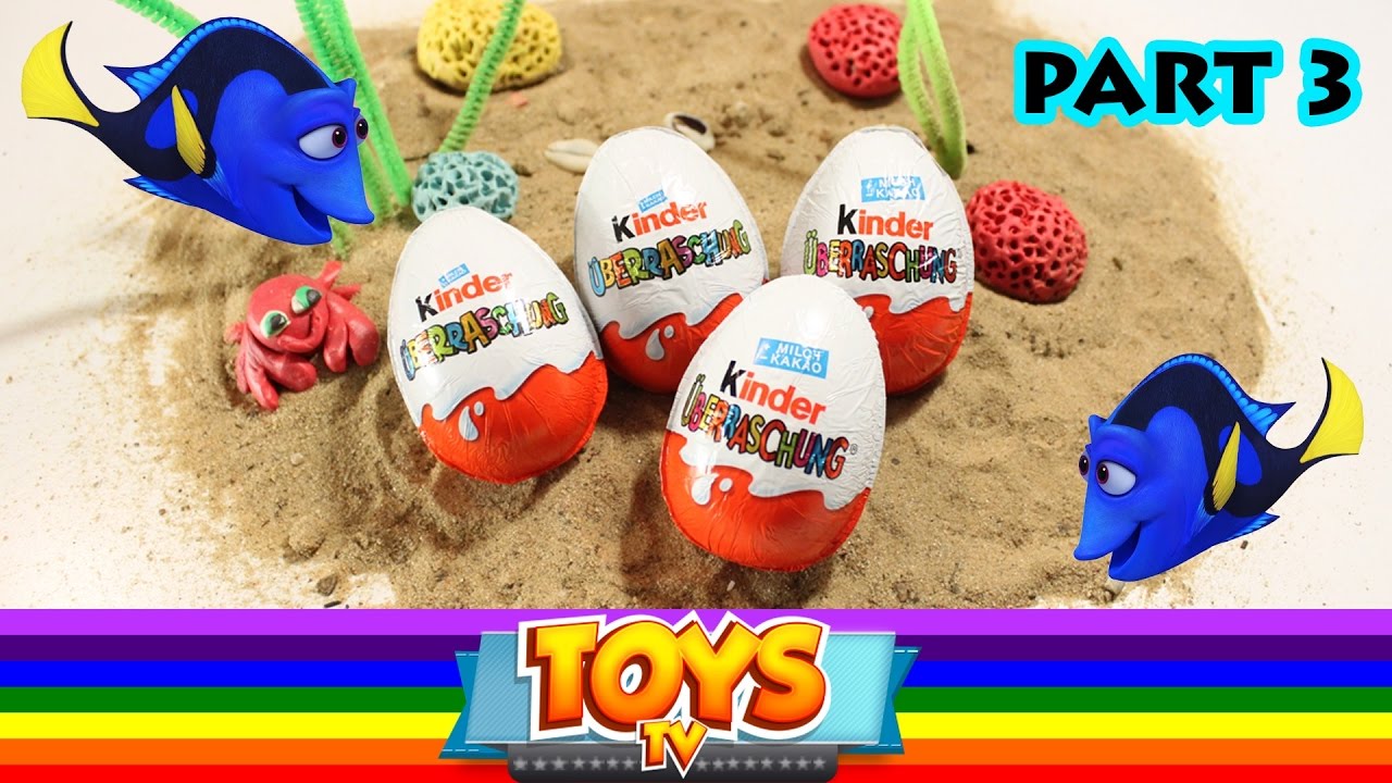 FINDING DORY Surprise Toy EGGS with Nemo, Bailey, Hank, Destiny - YouTube