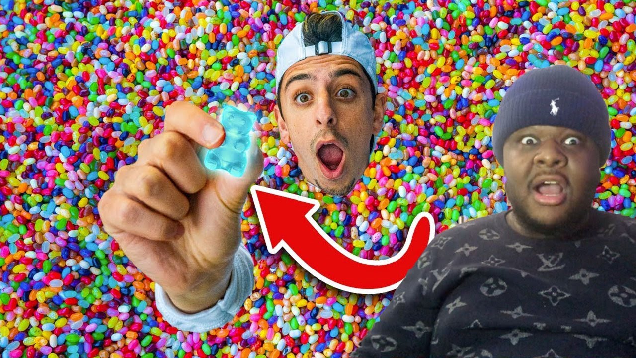 FAZE RUG Find the Gummy Bear in Jelly Bean Pool - $10,000 Challenge ...