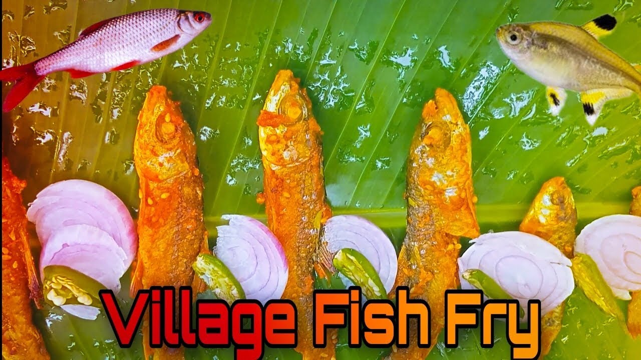 Village fish fry 🐟| fish fry in the village|#fish #frying #fishcurry # ...