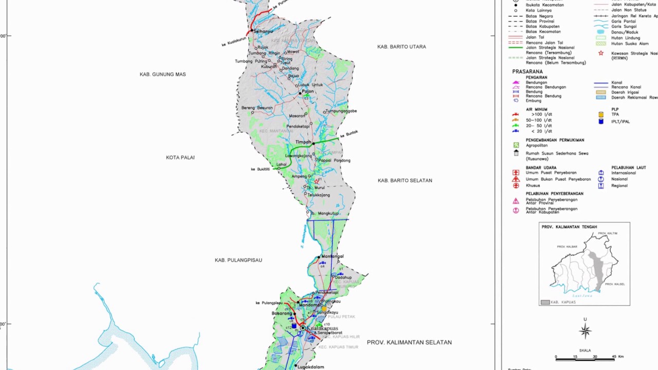 KAPUAS ( HK ) Peta Kabupaten Kapuas - YouTube