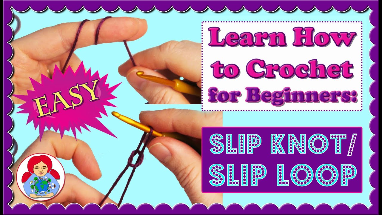 How to: Slip Knot/ Slip Loop | Crochet for Beginners • Sami Tutorials ...