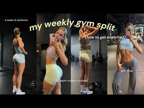 MY WEEKLY GYM SPLIT | an in depth week of workouts | 5 day workout split