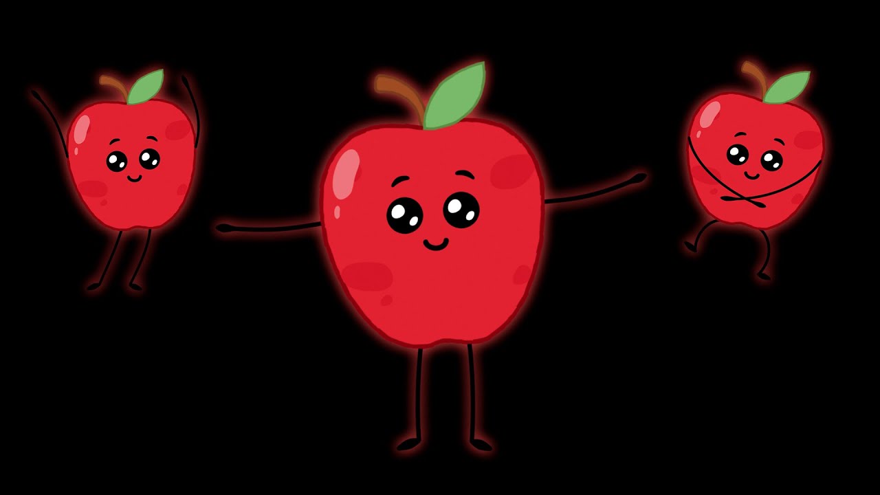 Dancing Apple - Fun Dance with Music. Танцююче Яблучко - Веселий танець ...
