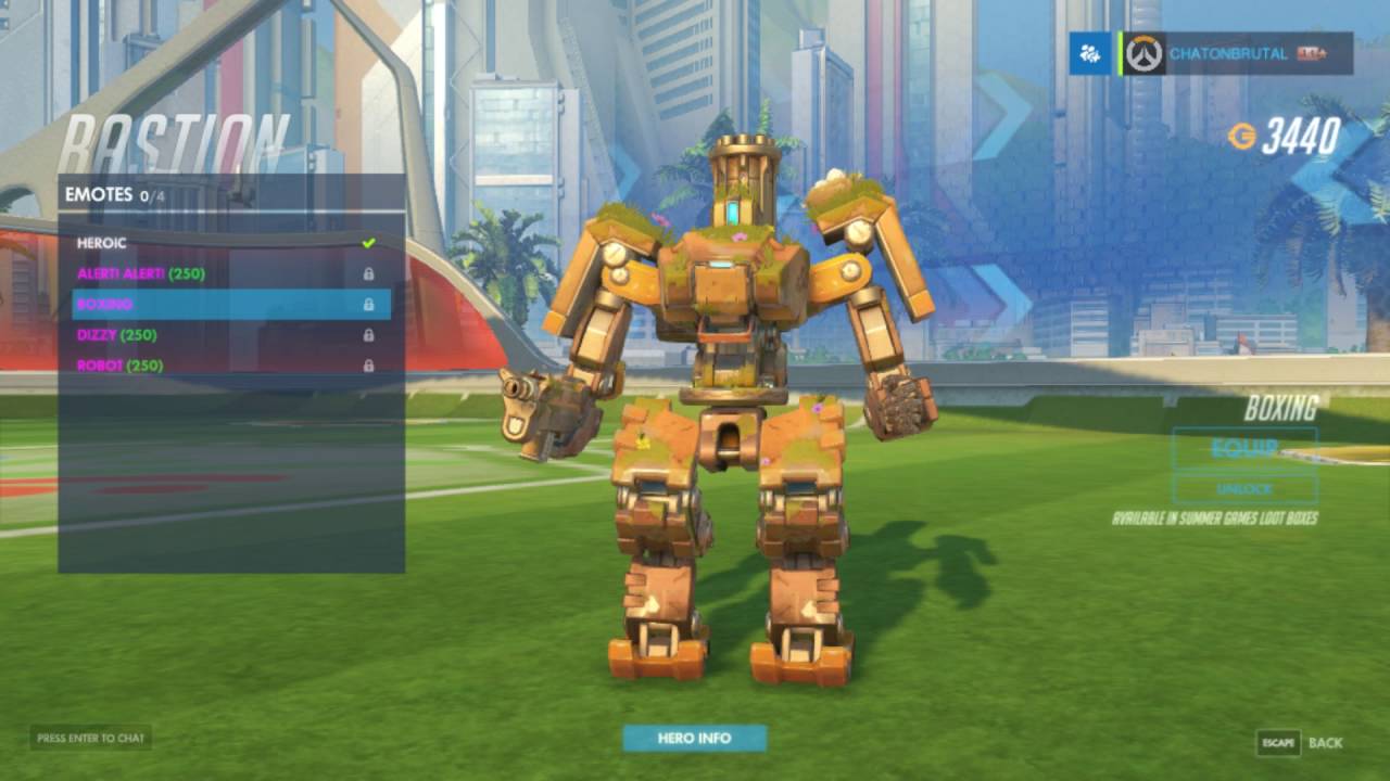 Bastion : Boxing Victory pose ! [Overwatch] - YouTube